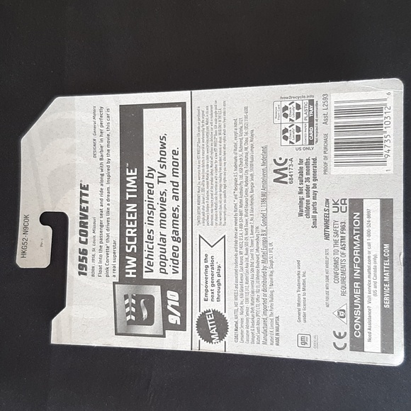 Mattel | Toys | Barbie The Movie Hot Wheels 956 Corvette Pink 223 Hw ...